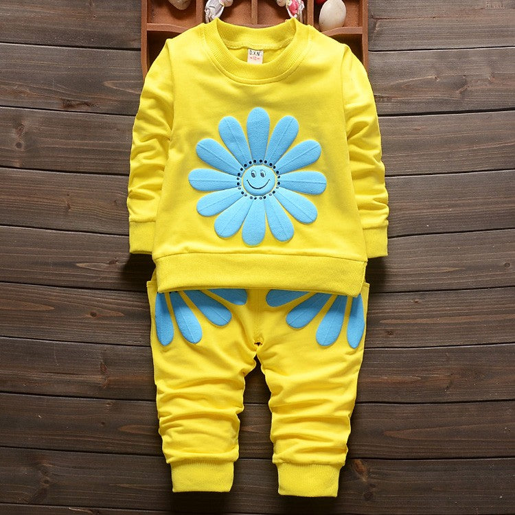 Girls Top and Pants | Girls Flower Image Top And Pants 2 Pcs Set – Wild ...